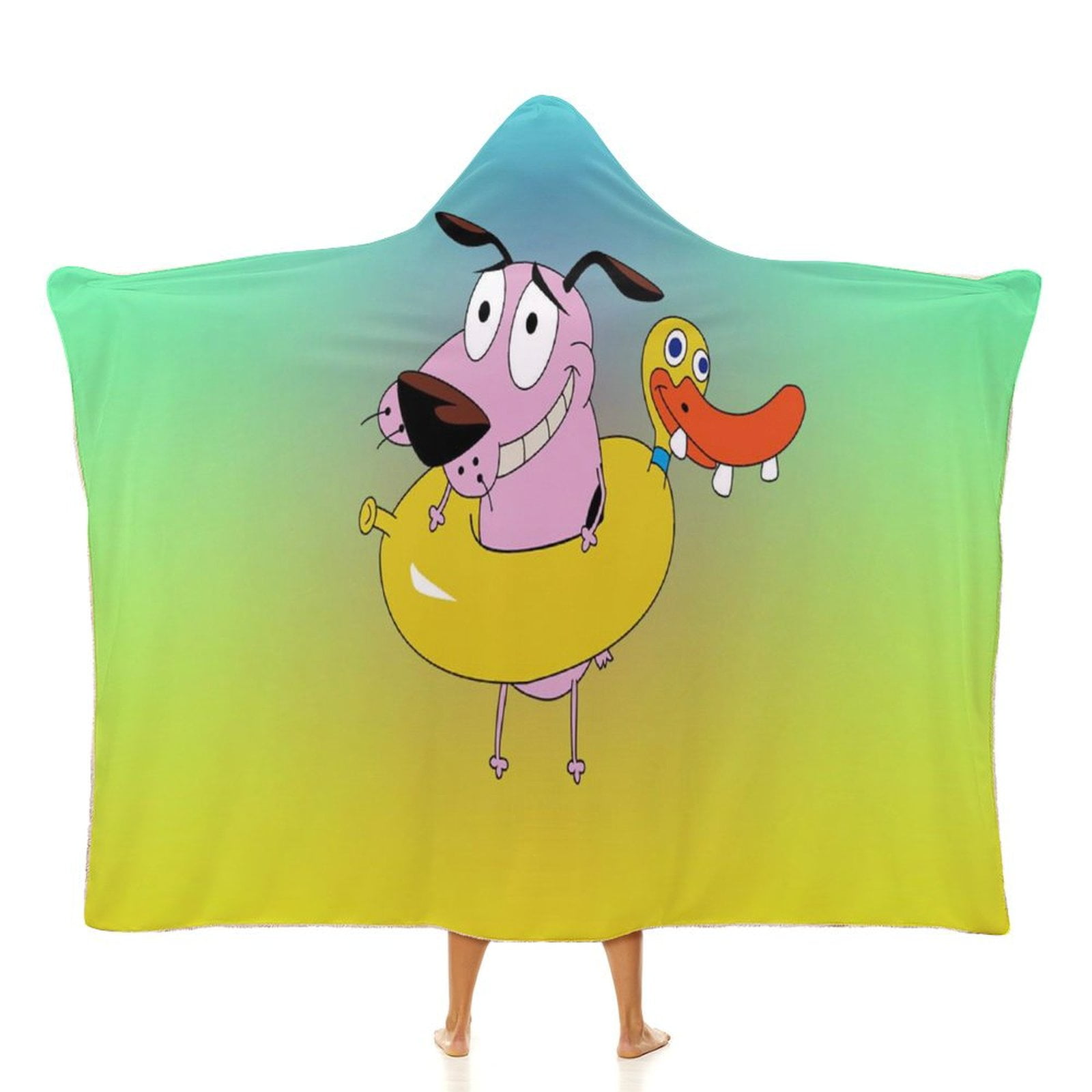 Courage The Cowardly Dog Blanket Wearable Cartoon Cosplay Hoodie Throw ...