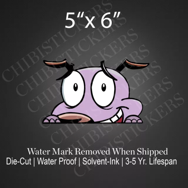 Courage The Cowardly Dog Cartoon Network Sticker Anime Vinyl Sticker ...