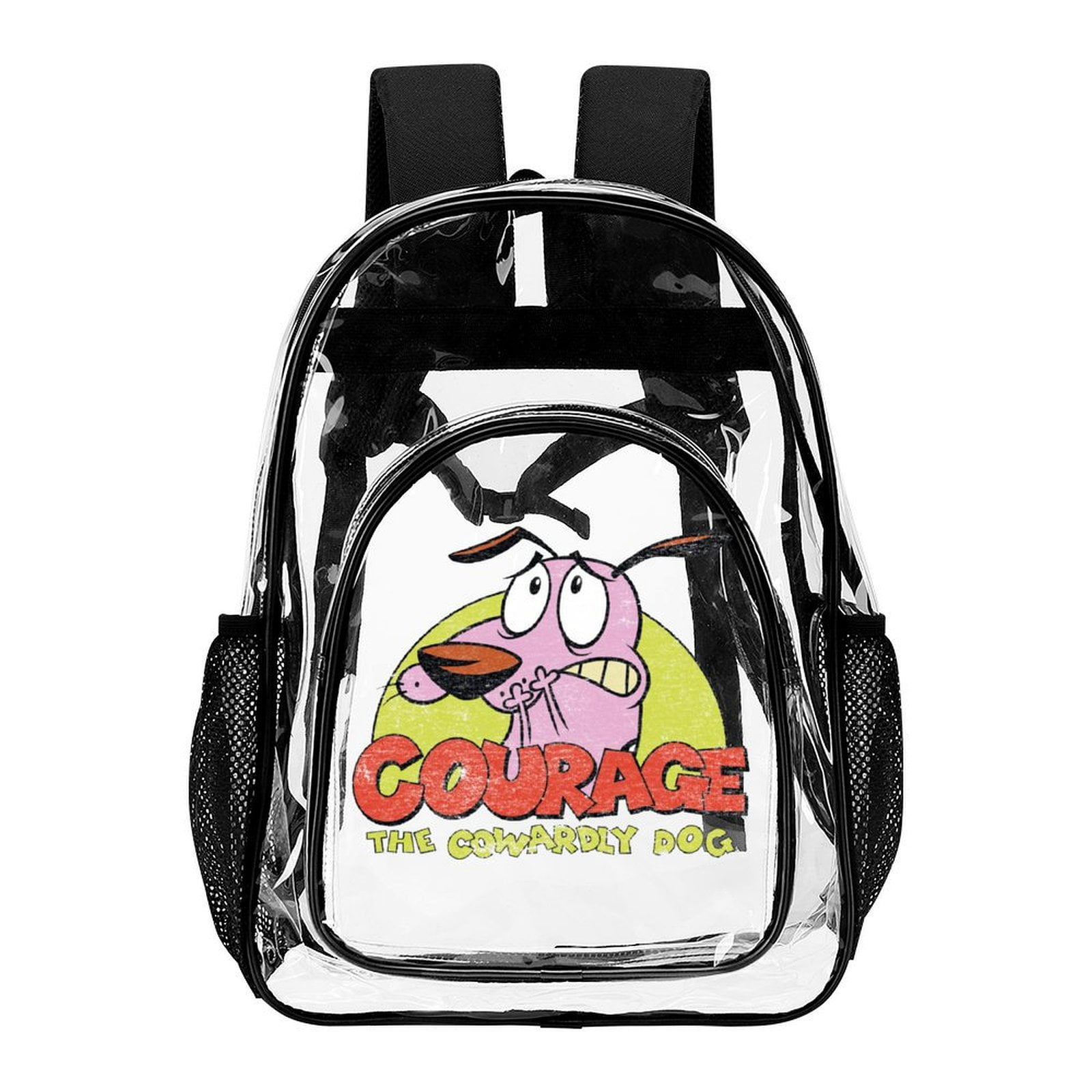 Courage The Cowardly Dog Clear Backpack With Front Pocket PVC ...