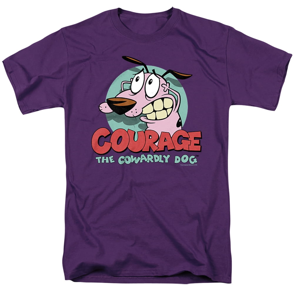 Courage The Cowardly Dog Courage Unisex Adult T Shirt, Purple, 2X Large ...