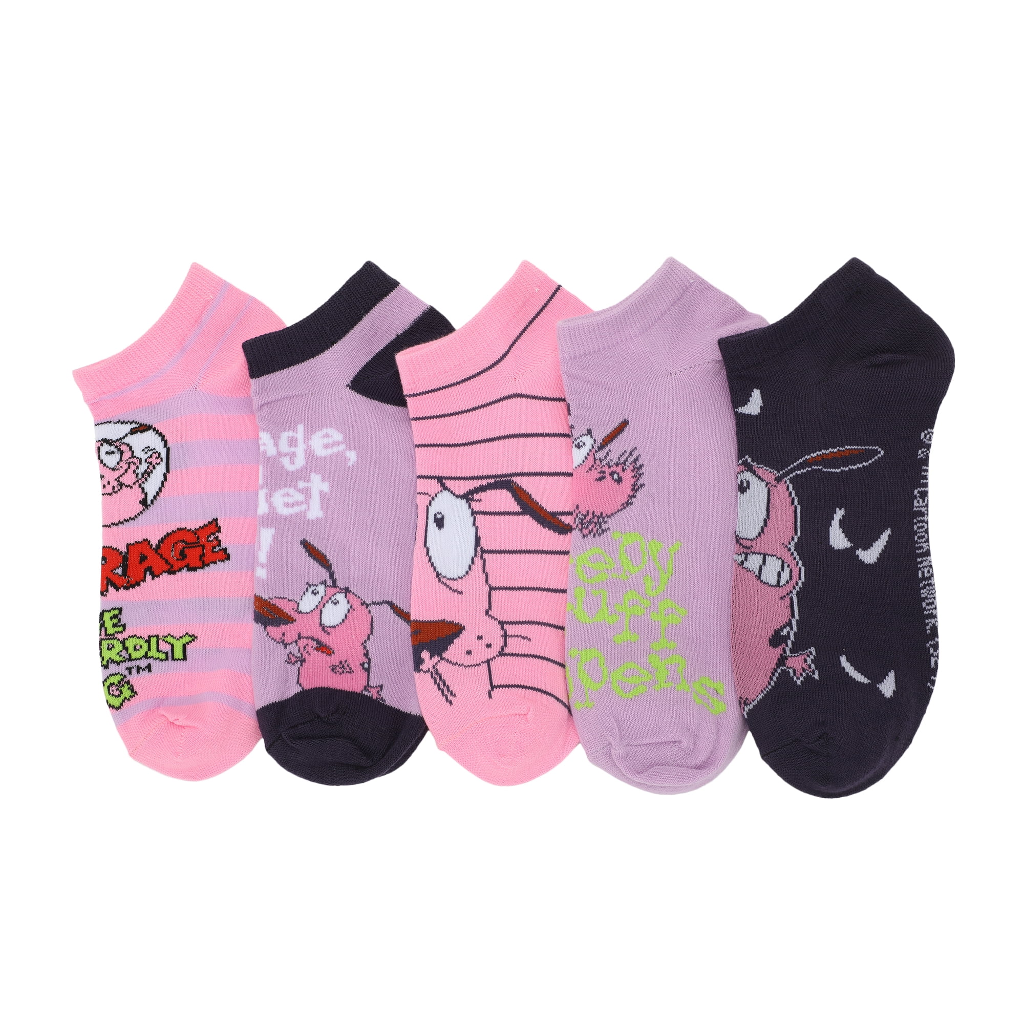 Courage The Cowardly Dog Creepy Stuff Happens Women's 5-Pair Ankle ...