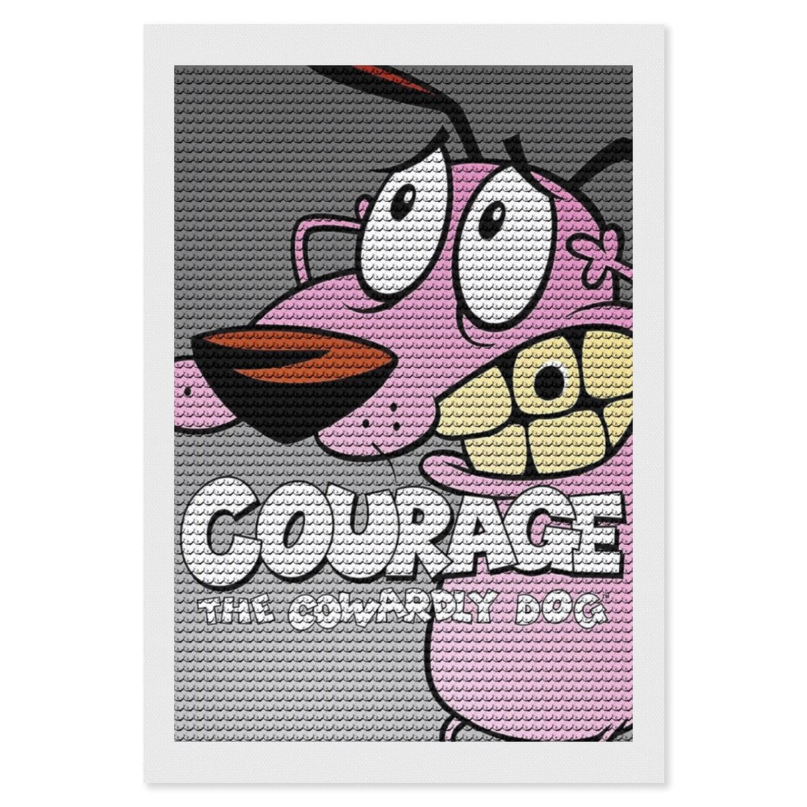 Courage The Cowardly Dog Diamond Art Painting for Adult, DIY Full Round ...