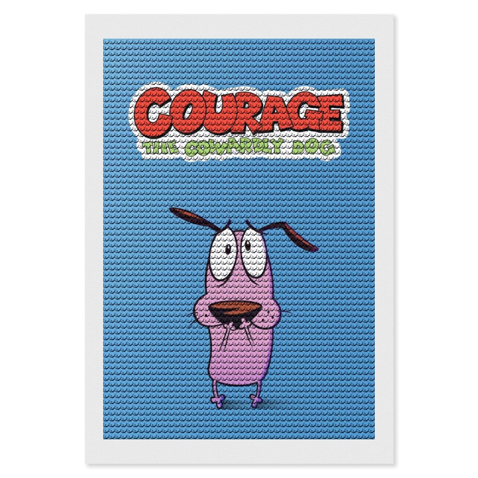 Courage The Cowardly Dog Diamond Art Painting for Adult, DIY Full Round ...