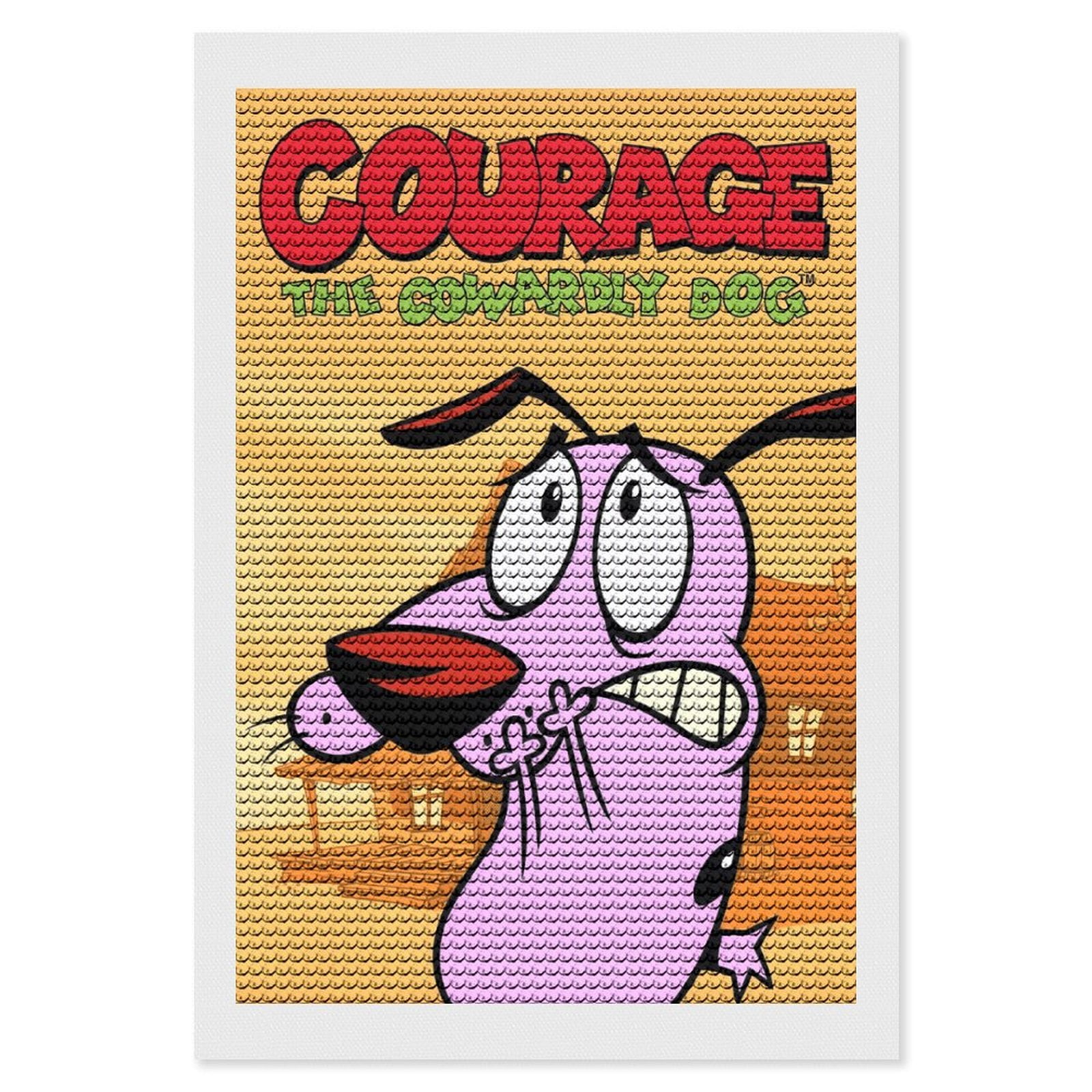 Courage The Cowardly Dog Diamond Art Painting for Adult, DIY Full Round ...
