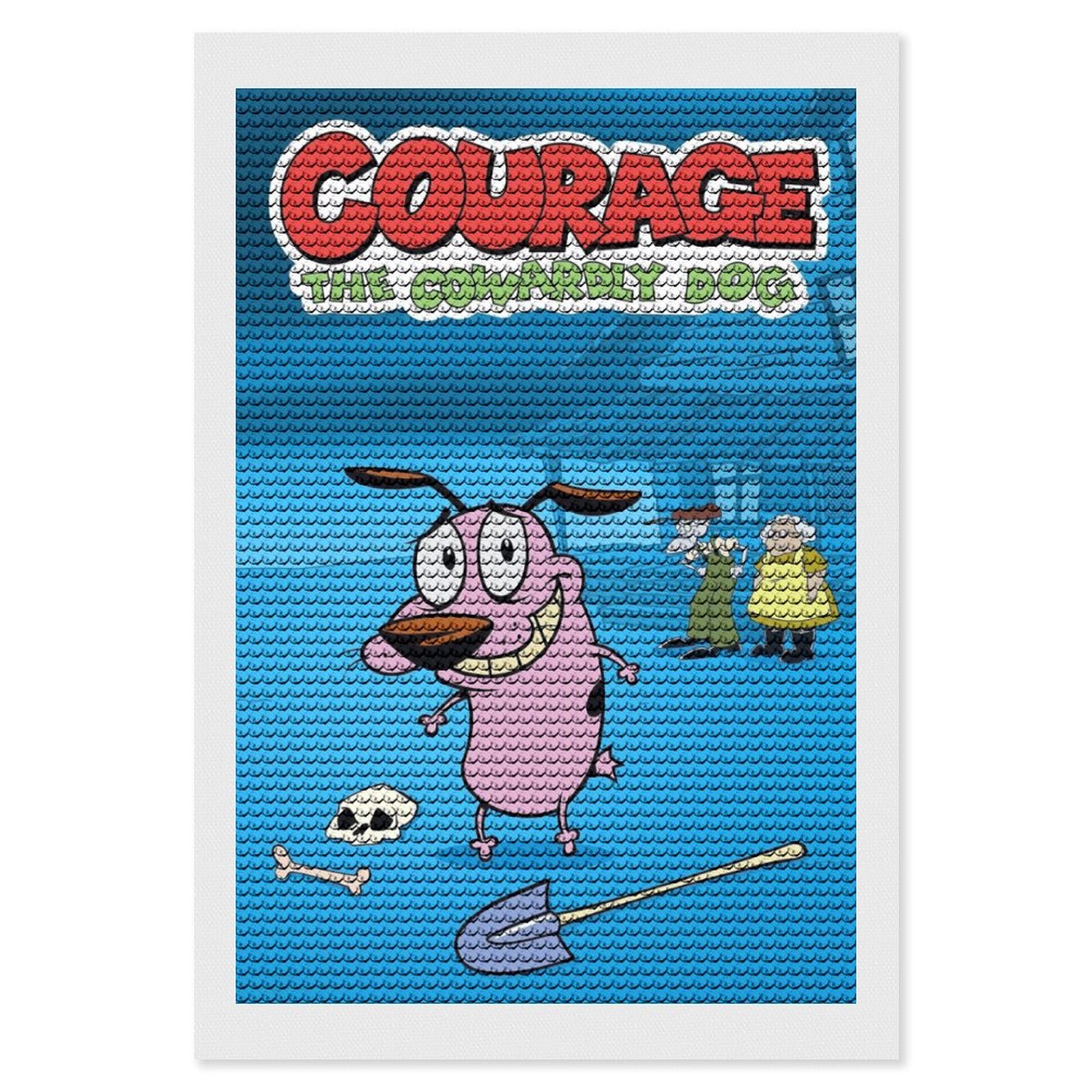 Courage The Cowardly Dog Diamond Art Painting for Adult, DIY Full Round ...