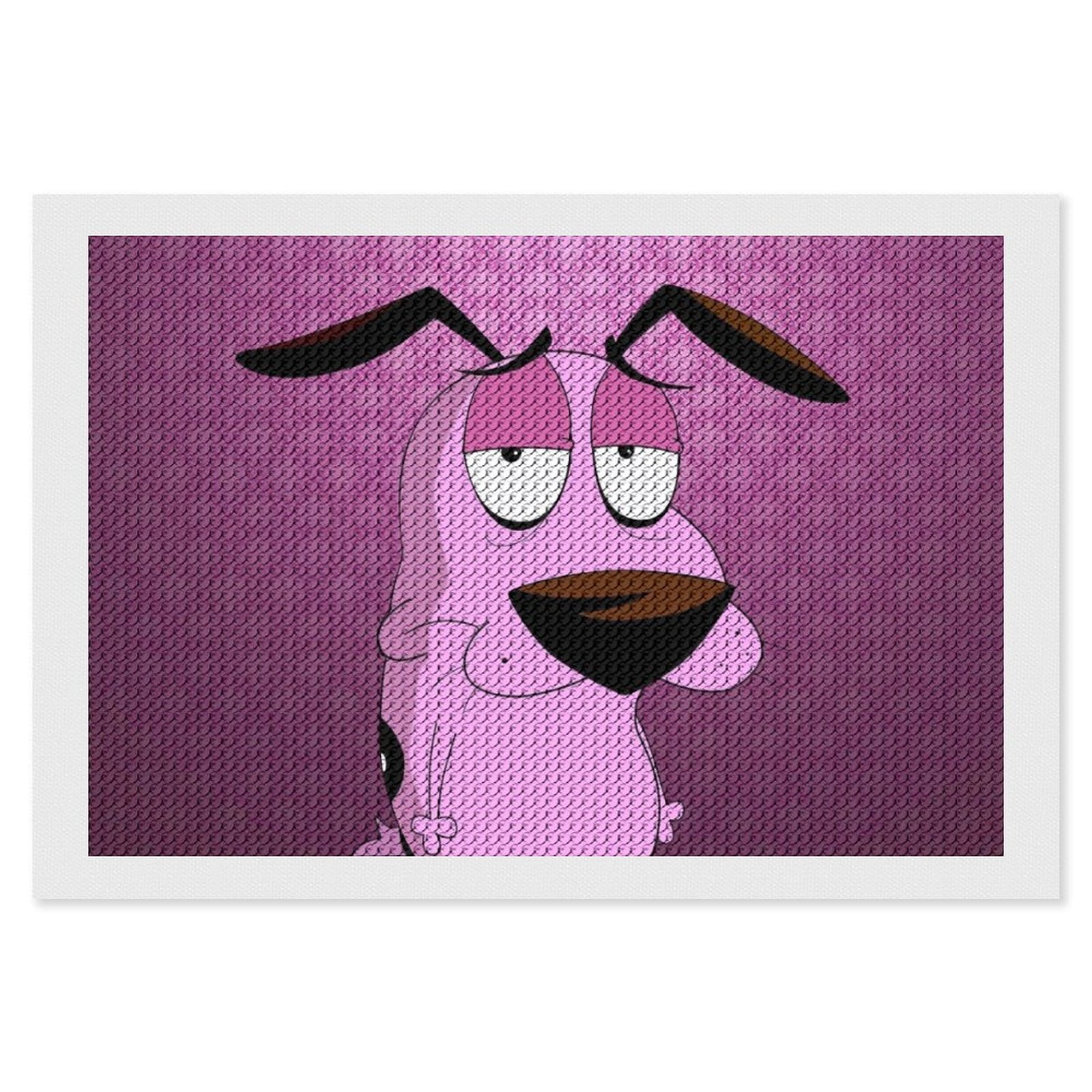 Courage The Cowardly Dog Diamond Art Painting for Adult, DIY Full Round ...