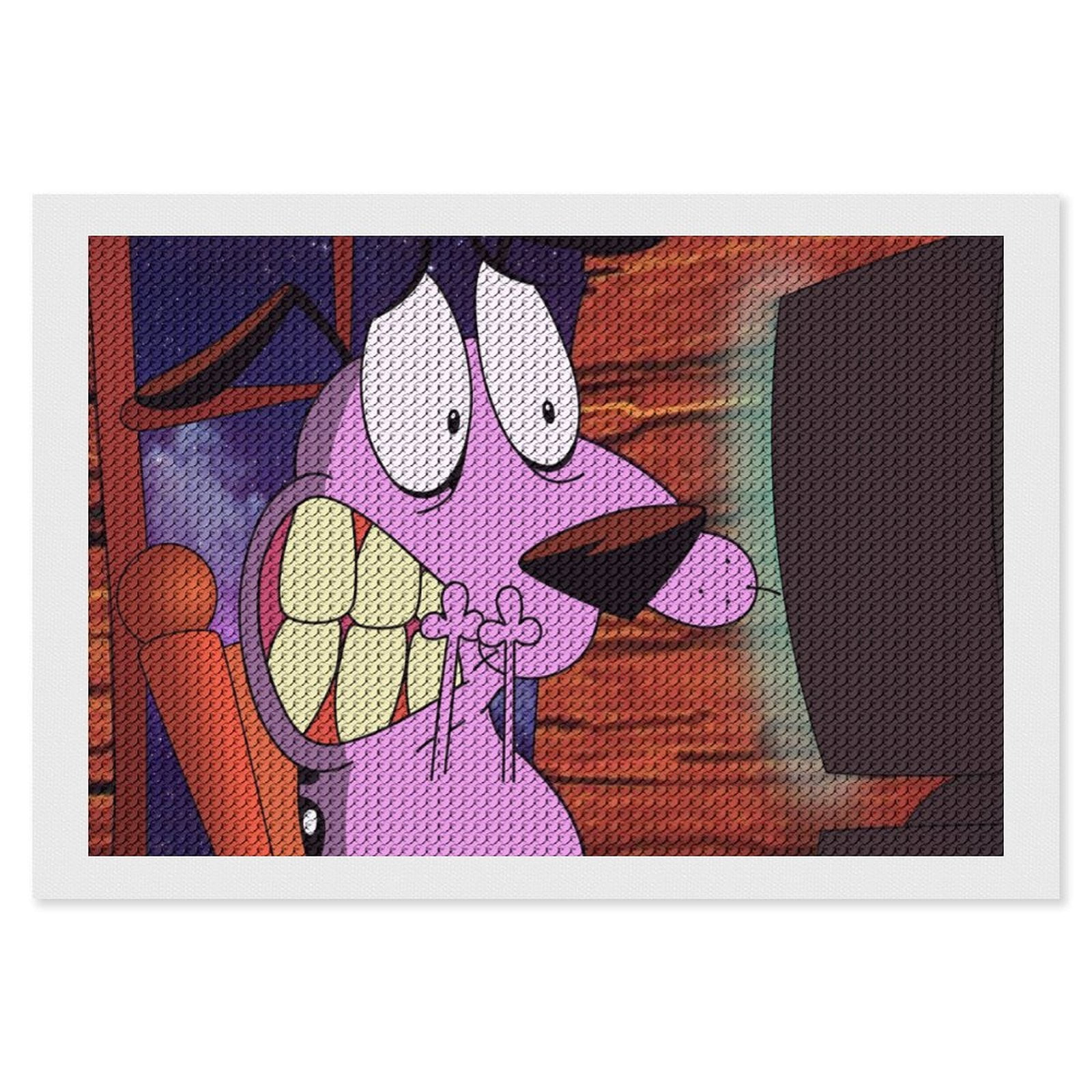 Courage The Cowardly Dog Diamond Art Painting for Adult, DIY Full Round ...