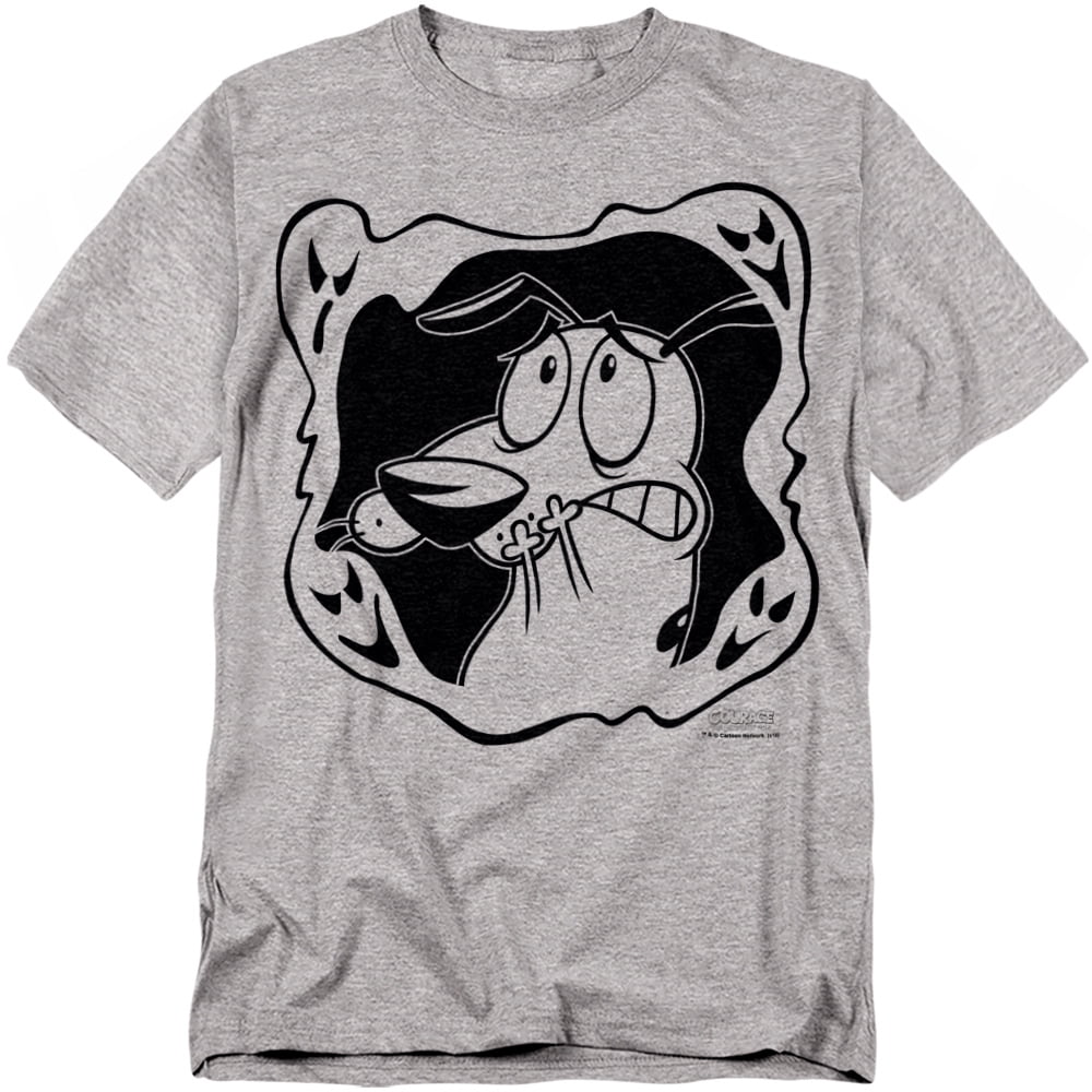 Courage The Cowardly Dog Ghost Frame Officially Licensed Adult T-Shirt ...