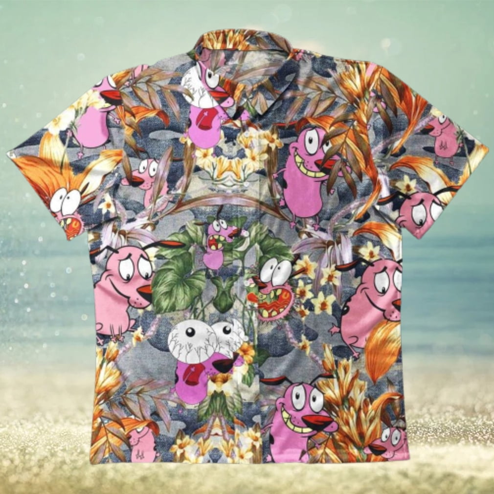 Courage The Cowardly Dog Hawaiian Casual Shirt - Walmart.com