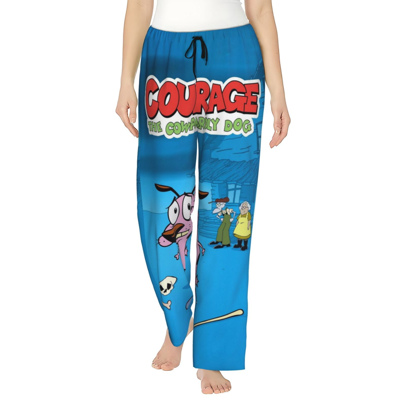 Courage The Cowardly Dog Pajama Pants for Women Cartoon Pajama Pants ...