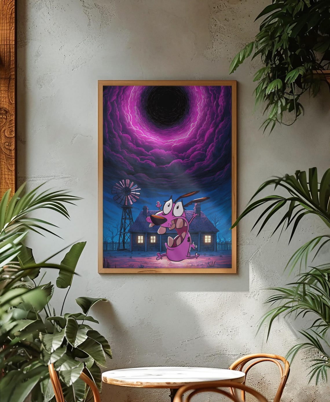 Courage The Cowardly Dog Poster, Cartoon Network Wall Art, Unframed ...