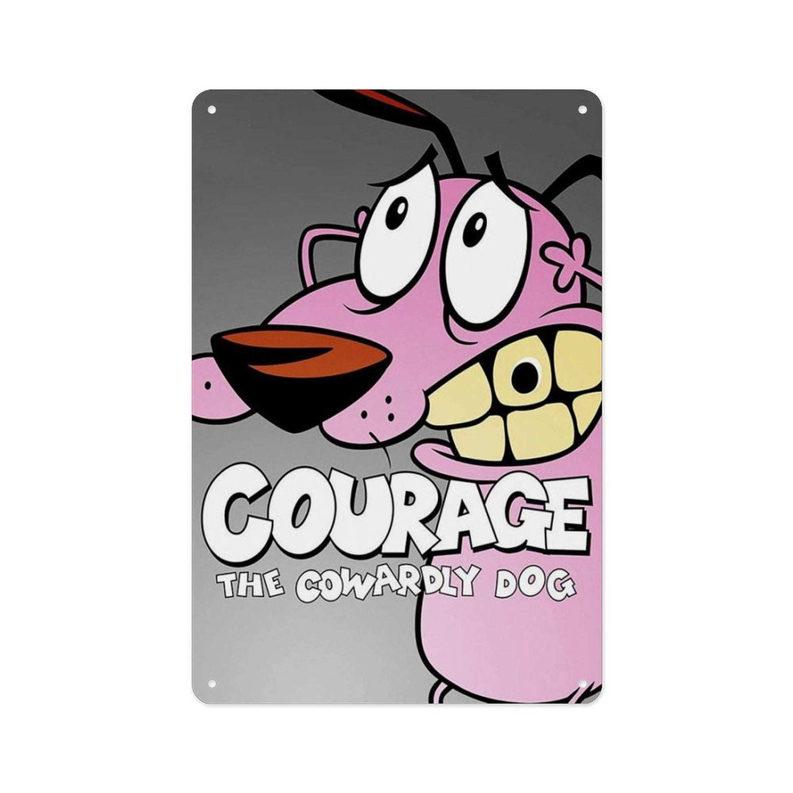 Courage The Cowardly Dog Posters Vintage Metal Tin Sign Wall Decor for ...