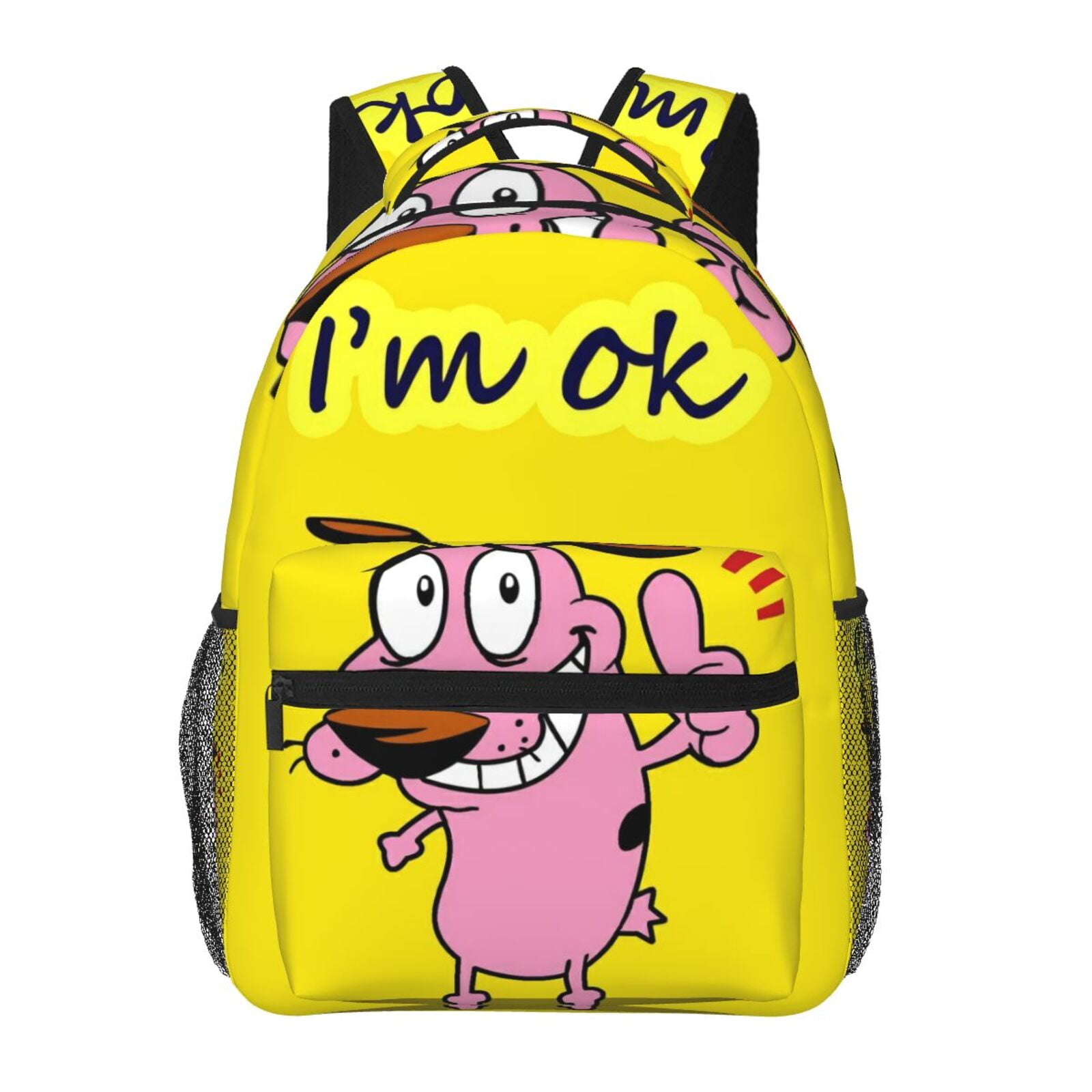 Courage The Cowardly Dog Print Cartoon Laptop Backpack, Multifunction ...