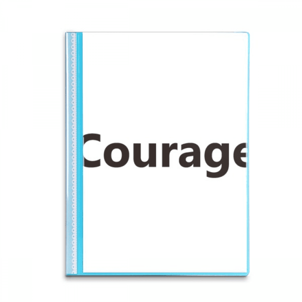 Courage Word Inspirational Quote Sayings Book Sheet Protectors ...