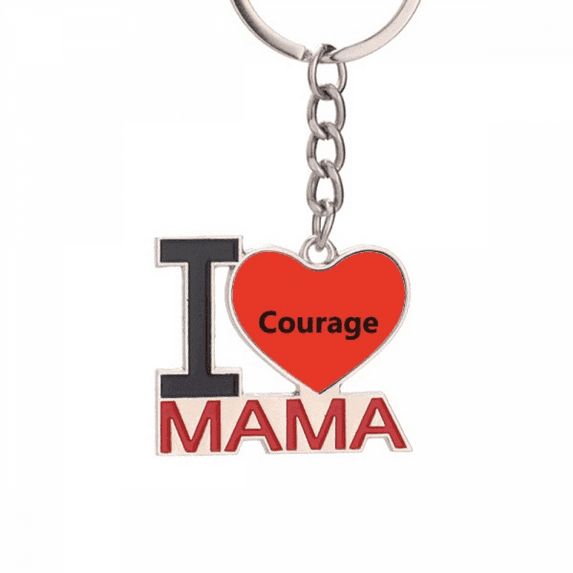 Courage Word Inspirational Quote Sayings Keychain Metal Keyring Holder ...