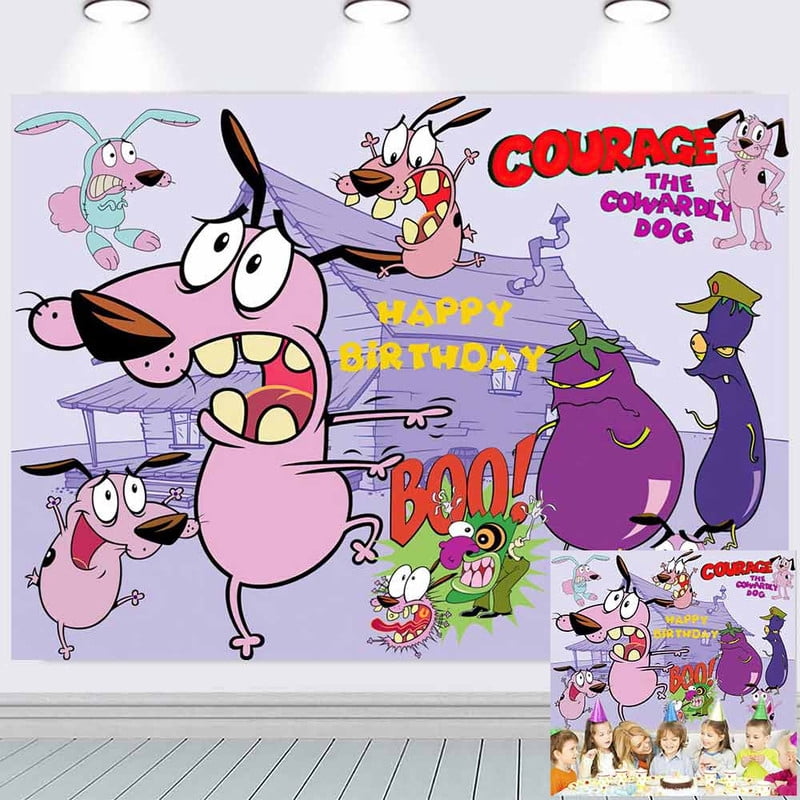 Courage the Cowardly Dog Backdrop Banner Party Supplies Poster Movie ...
