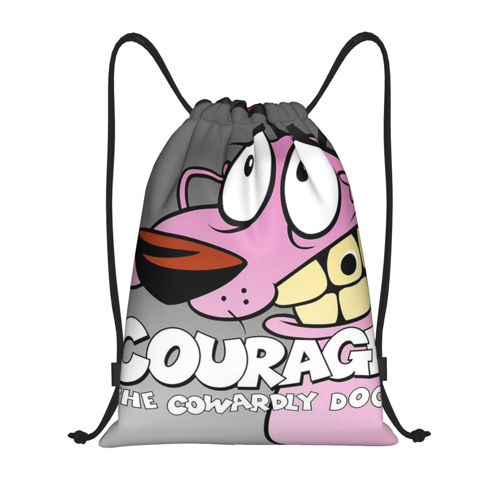 Courage the Cowardly Dog Drawstring Backpack Sports Gym Sackpack Water ...