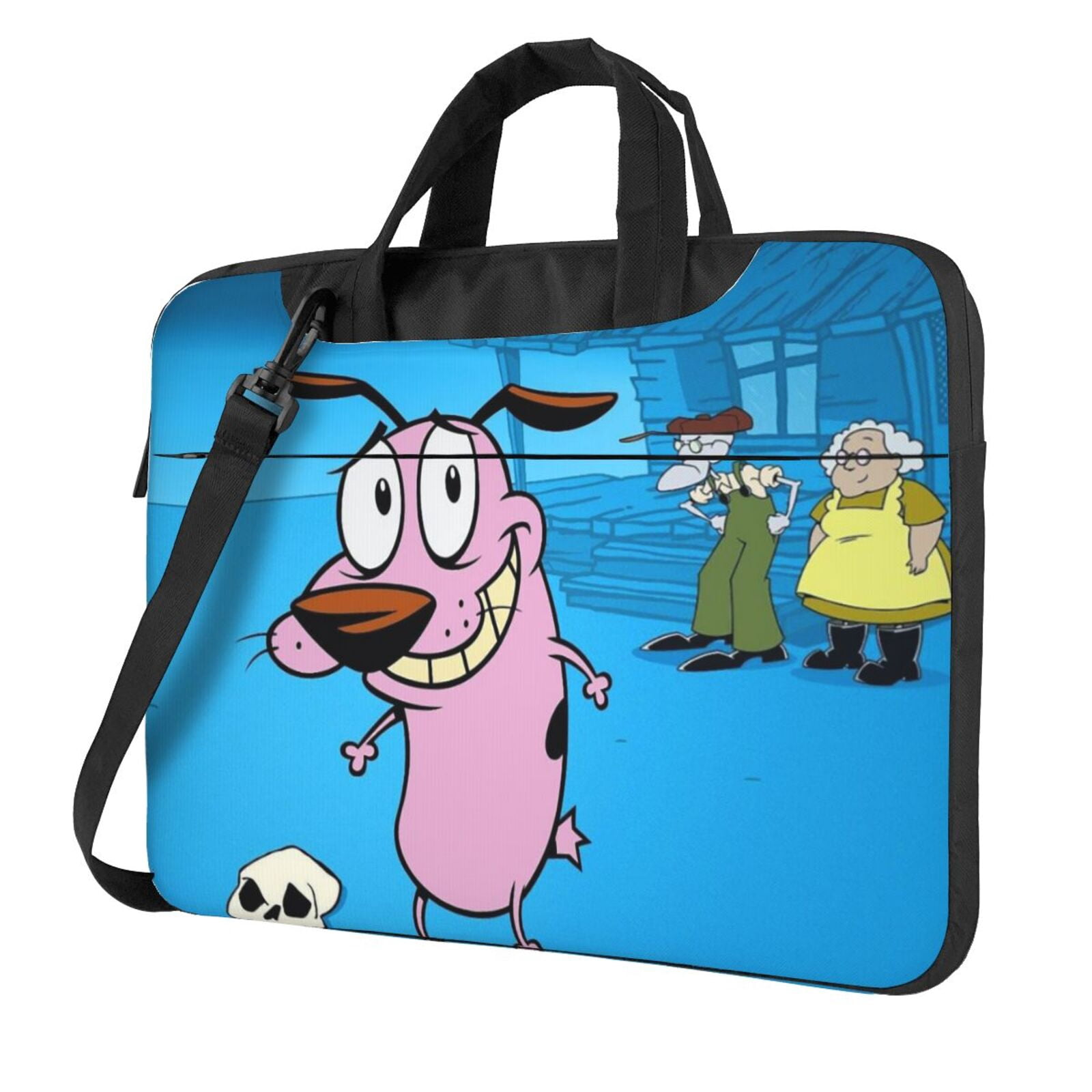 Courage the Cowardly Dog Laptop Shoulder Bag for Women Men, 14 inch ...