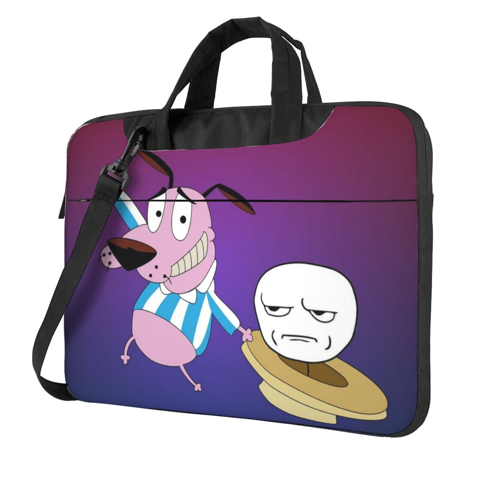 Courage the Cowardly Dog Laptop Shoulder Bag for Women Men, 14 inch ...