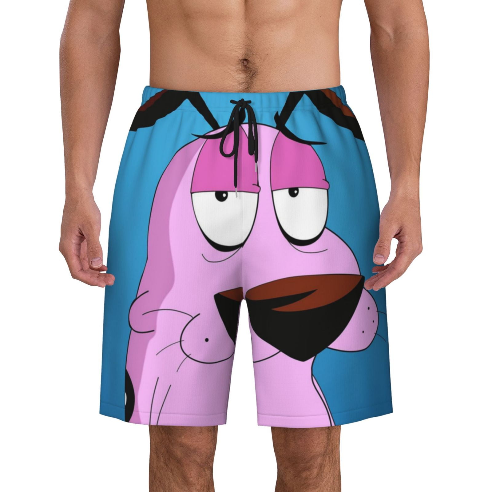 Courage the Cowardly Dog Mens Swim Trunks Quick Dry Board Shorts with ...