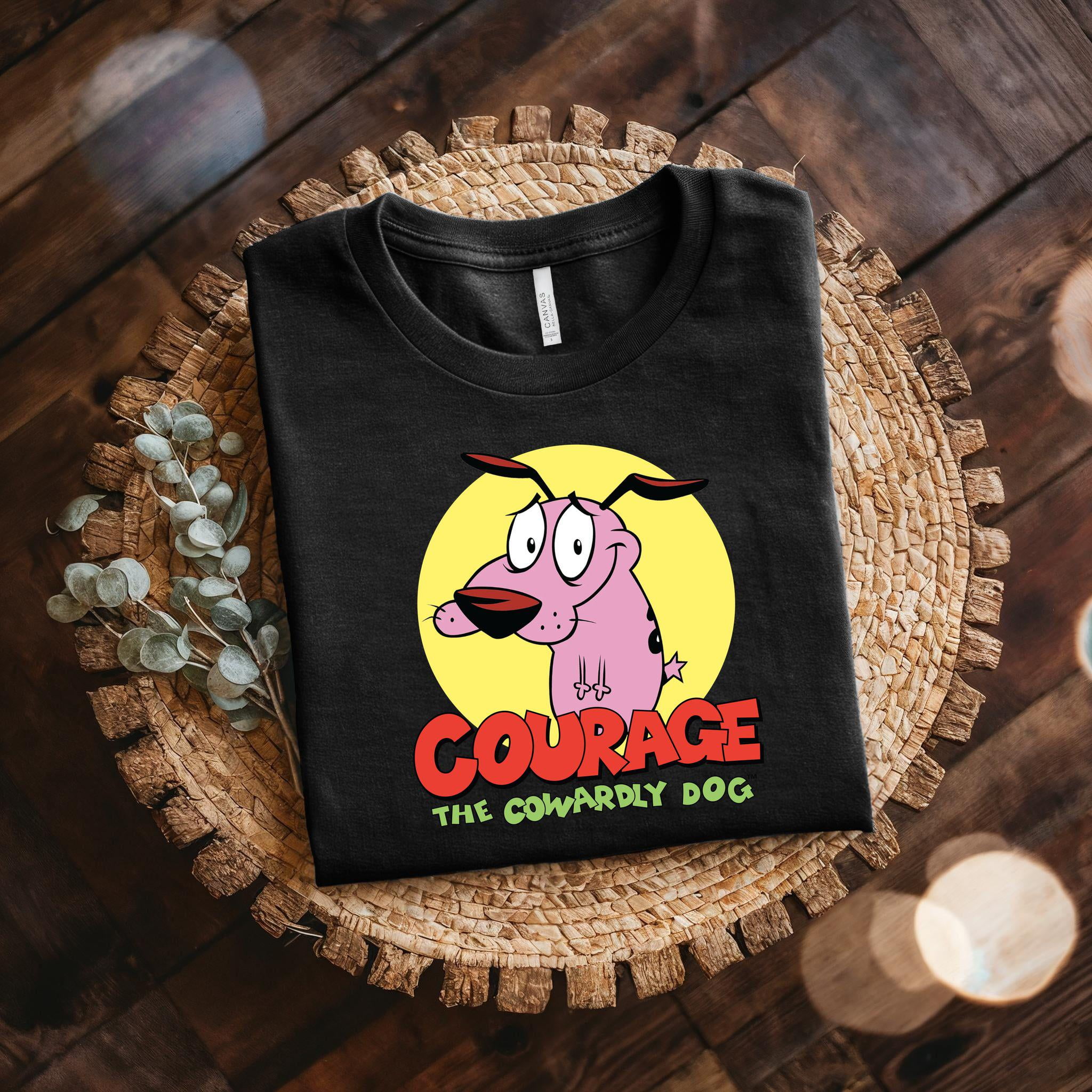 Courage the Cowardly Dog T-Shirt, Unisex Cotton Tee, Funny Cartoon Dog ...