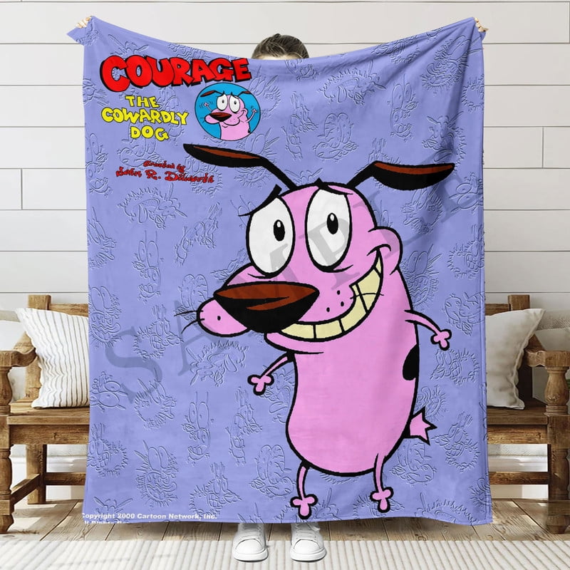 Courage the Cowardly Dog Throw Blanket Gifts for Fans Lover Girls Boys ...
