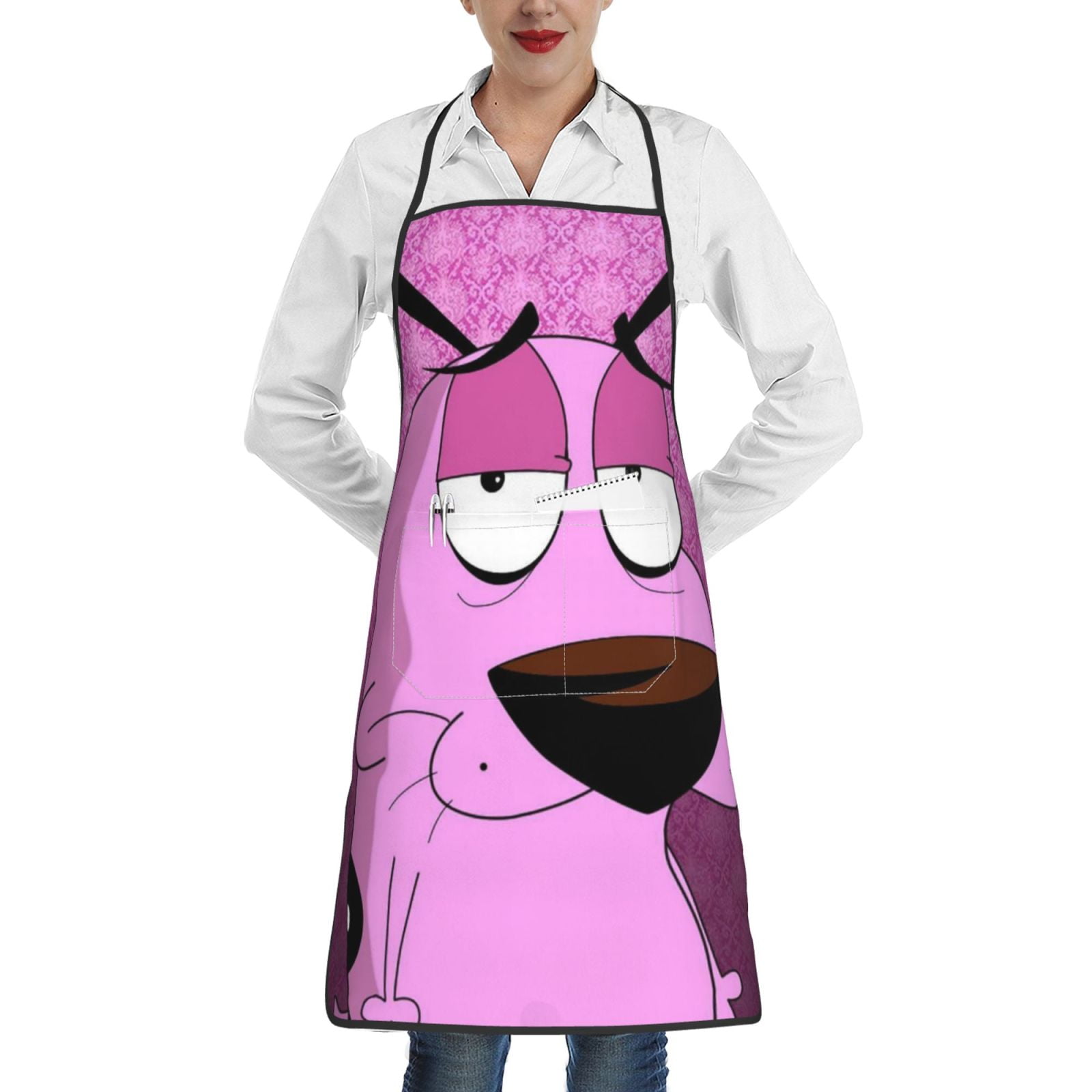 Courage the Cowardly Dog Waterproof Cooking Aprons, Adjustable Bib Soft ...