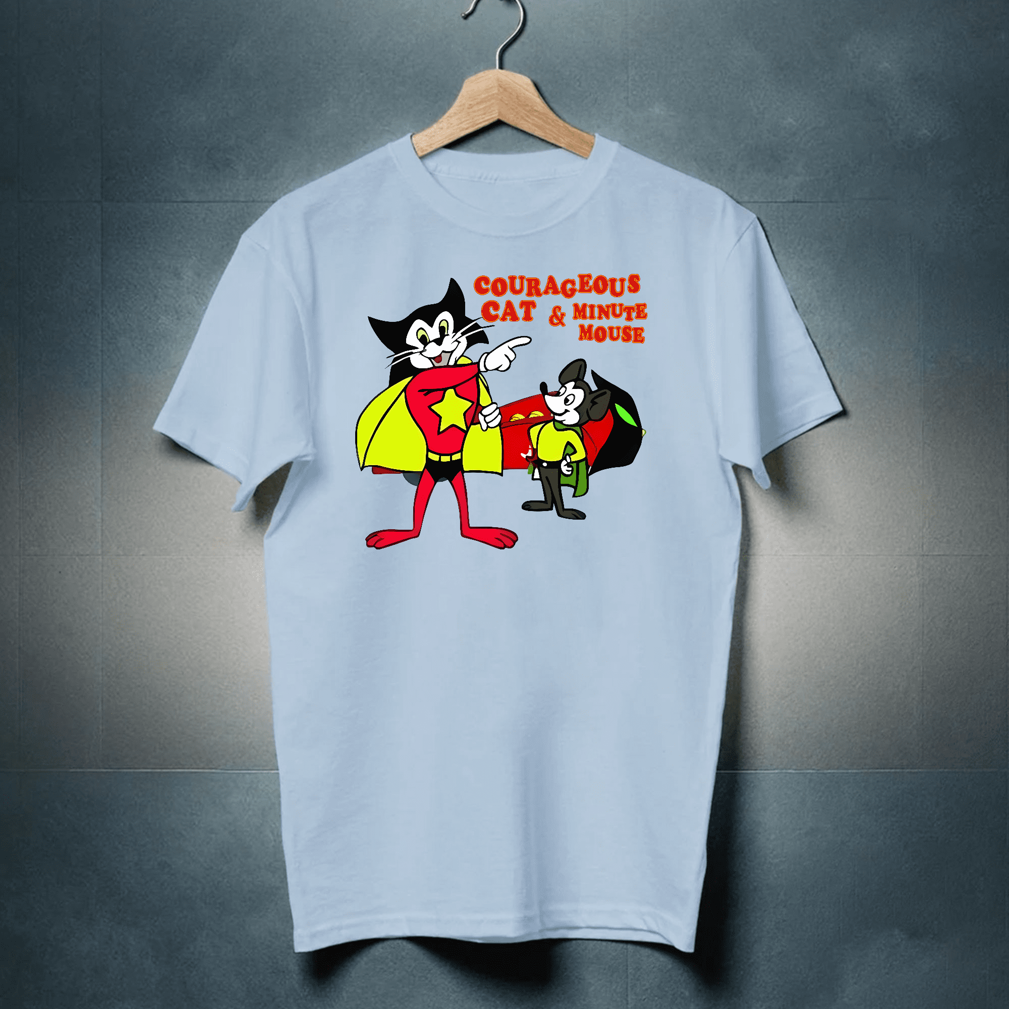 Courageous CAT & MINUTE MOUSE T-SHIRT CARTOON TEE CEREAL FANS UPA ...