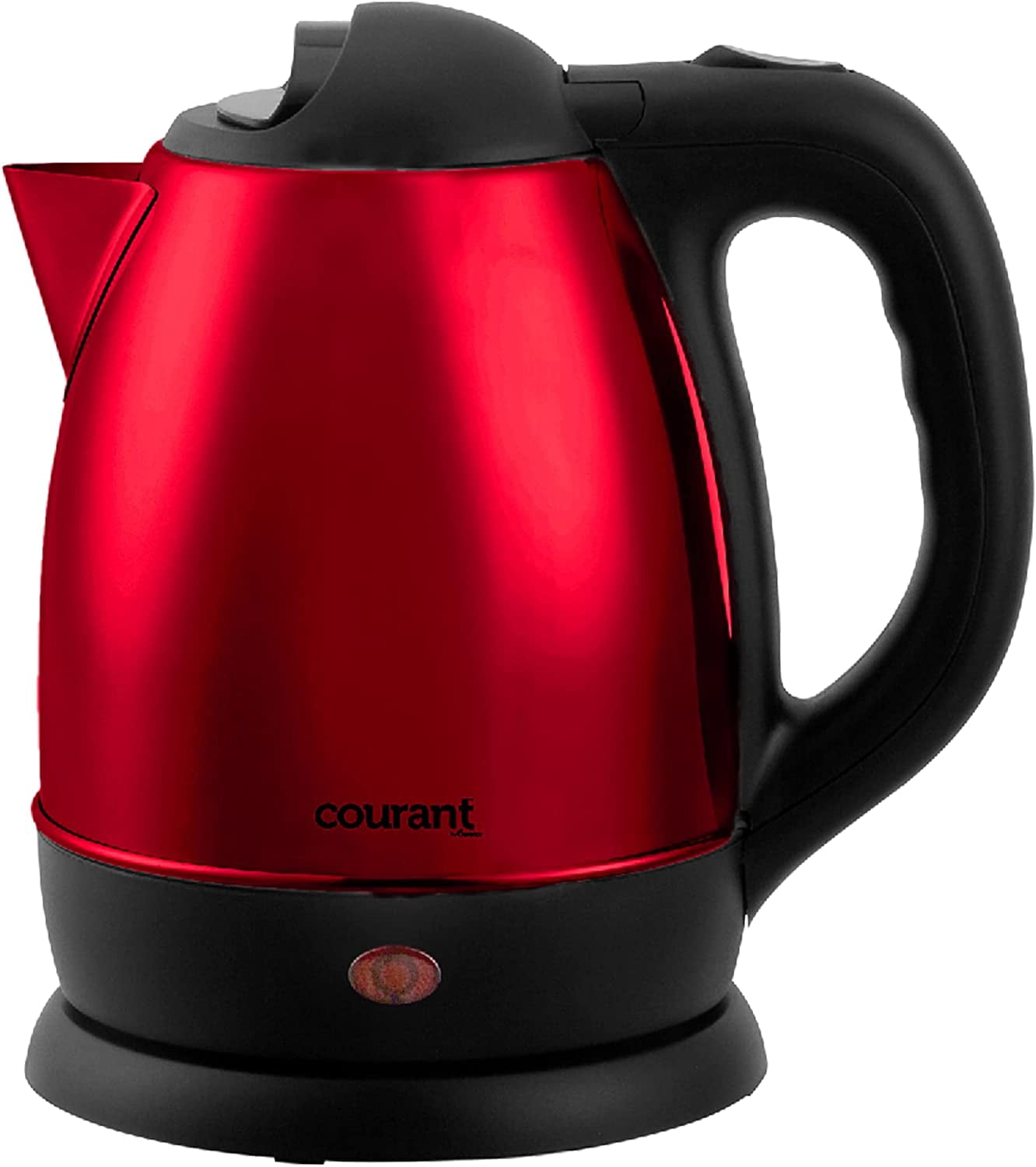 Courant 1.5 Liter Kettle Red Stainless Steel Cordless Electric Kettle ...
