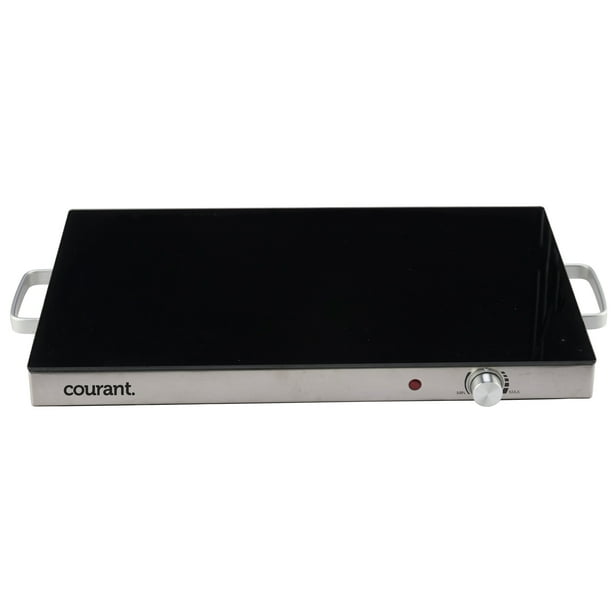 Courant 24" Portable Warming Tray - Adjust Temp, Glass Top, Stainless ...