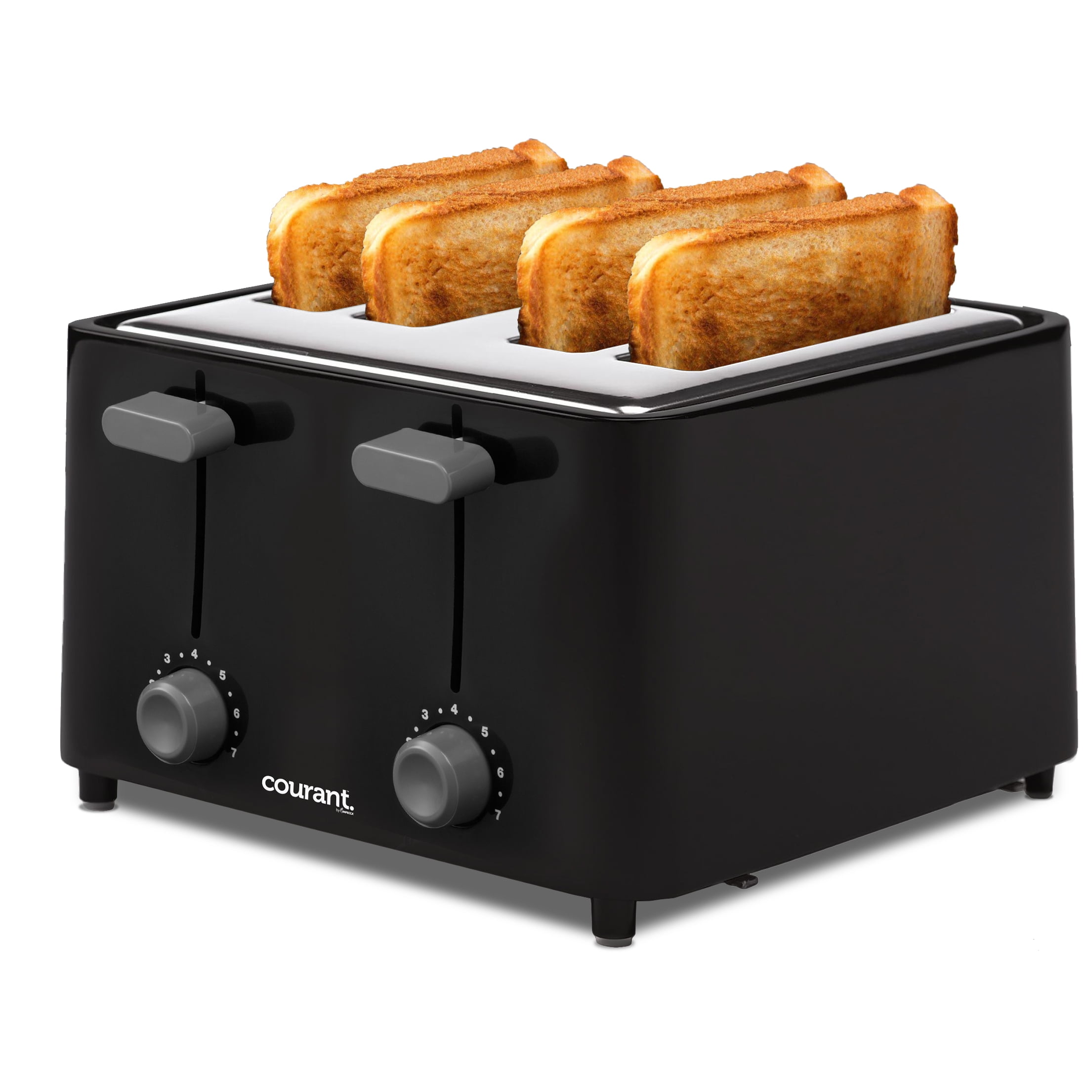 Courant 4-Slice Stainless Steel Toaster with Cool-Touch Plastic, Auto ...