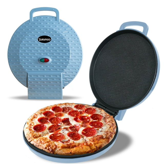 "Courant 12"" Teal Pizza Maker with Powerful 1440-Watt Motor, Griddle ...