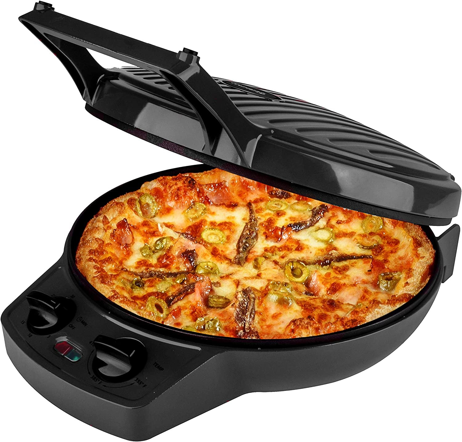 Courant Pizza Maker, 12 Inch Pizza Cooker and Calzone Maker, with Timer ...