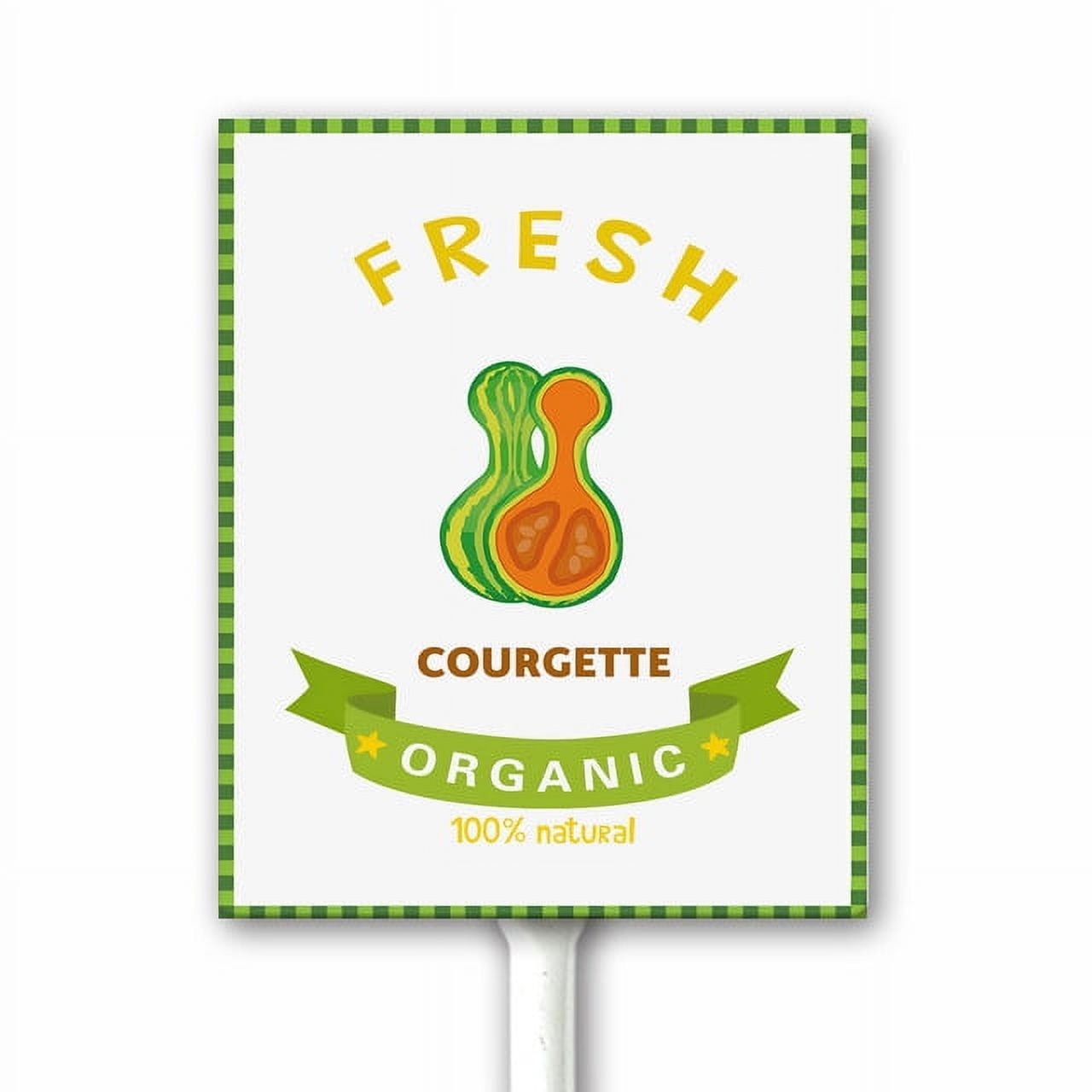 Courgette Vegetable Garden Signs Metal Yard Sign With Stake Perfect for ...