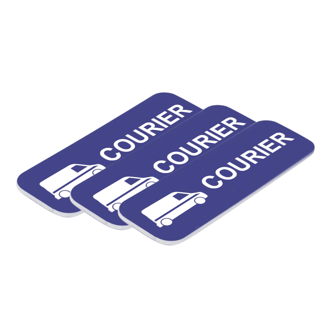 Courier (Van Design) 1 x 3" Name Tag/Badge, Blue, (3 Pack) - Walmart.com