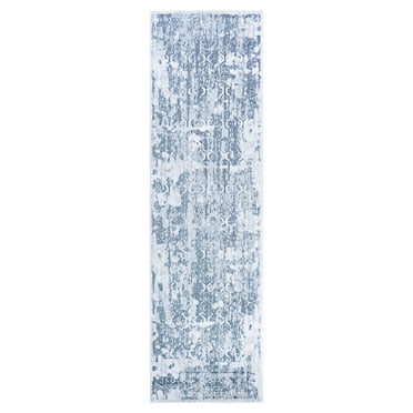 Couristan Calinda Samovar Steel Blue-Ivory Runner Rug - Walmart.com