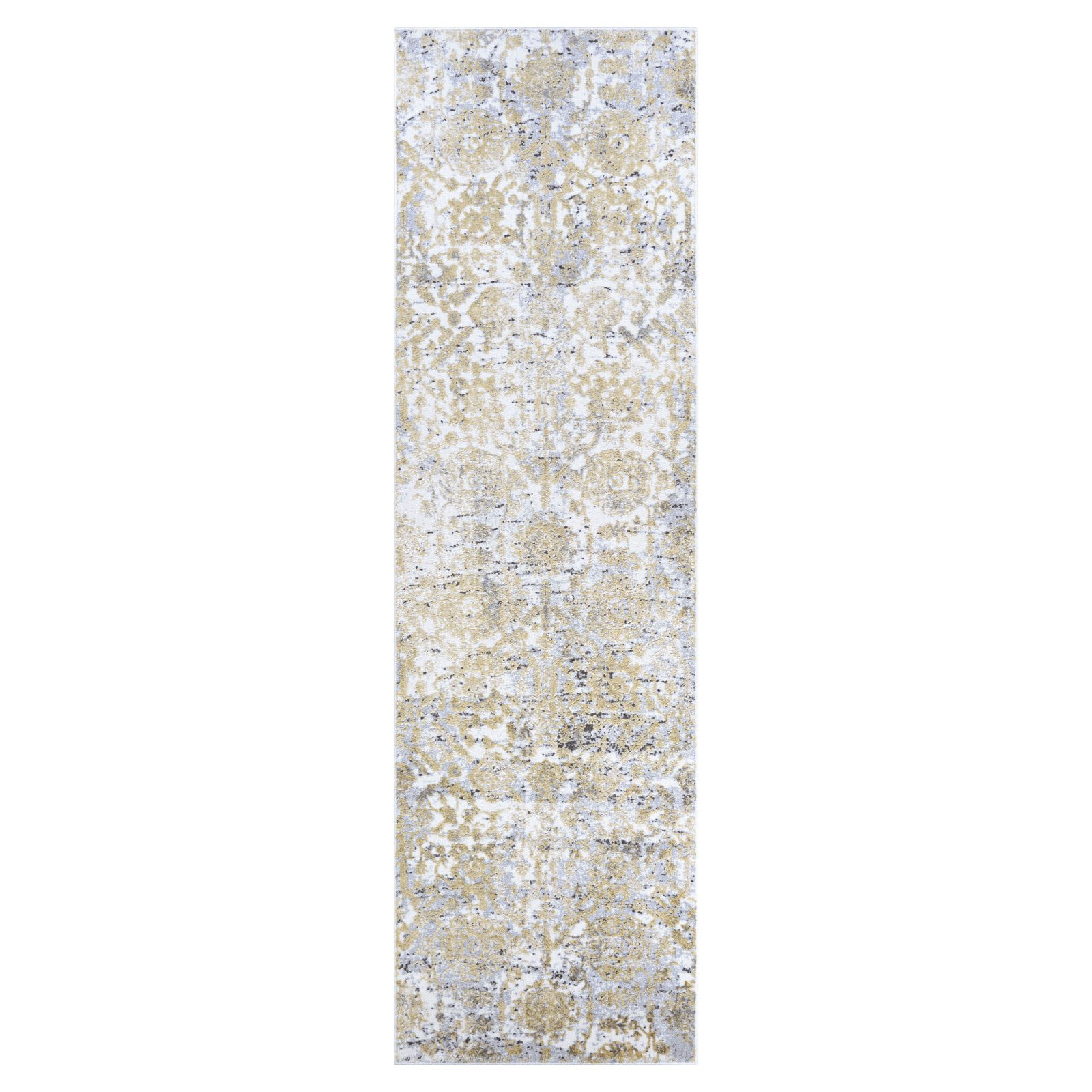 Couristan Calinda Marlowe Area Rug, Gold-Silver-Ivory, 2'3" x 7'6 ...