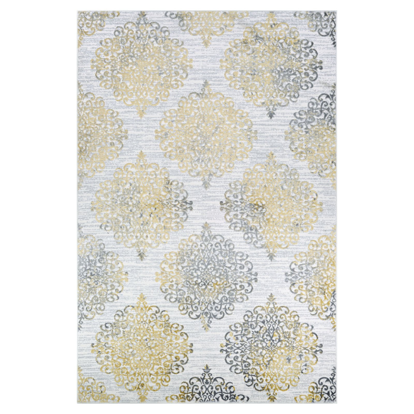Couristan Calinda Montebello Area Rug, Gold- Silver- Ivory, 3'3" x 5'3 ...