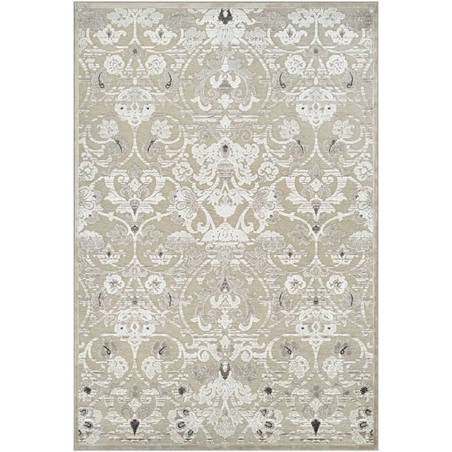 Couristan Cire Aurora Regal, Mushroom-Antique Cream Rug, Multiple Sizes ...
