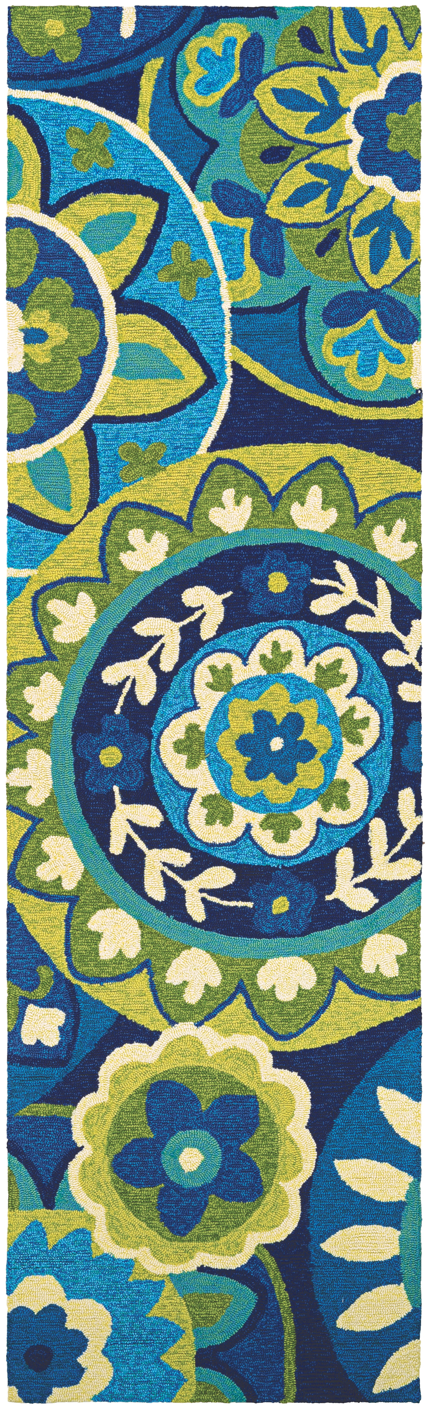 Couristan Covington Rip Tide Ocean-Green Indoor / Outdoor Area Rug, 2'6 ...
