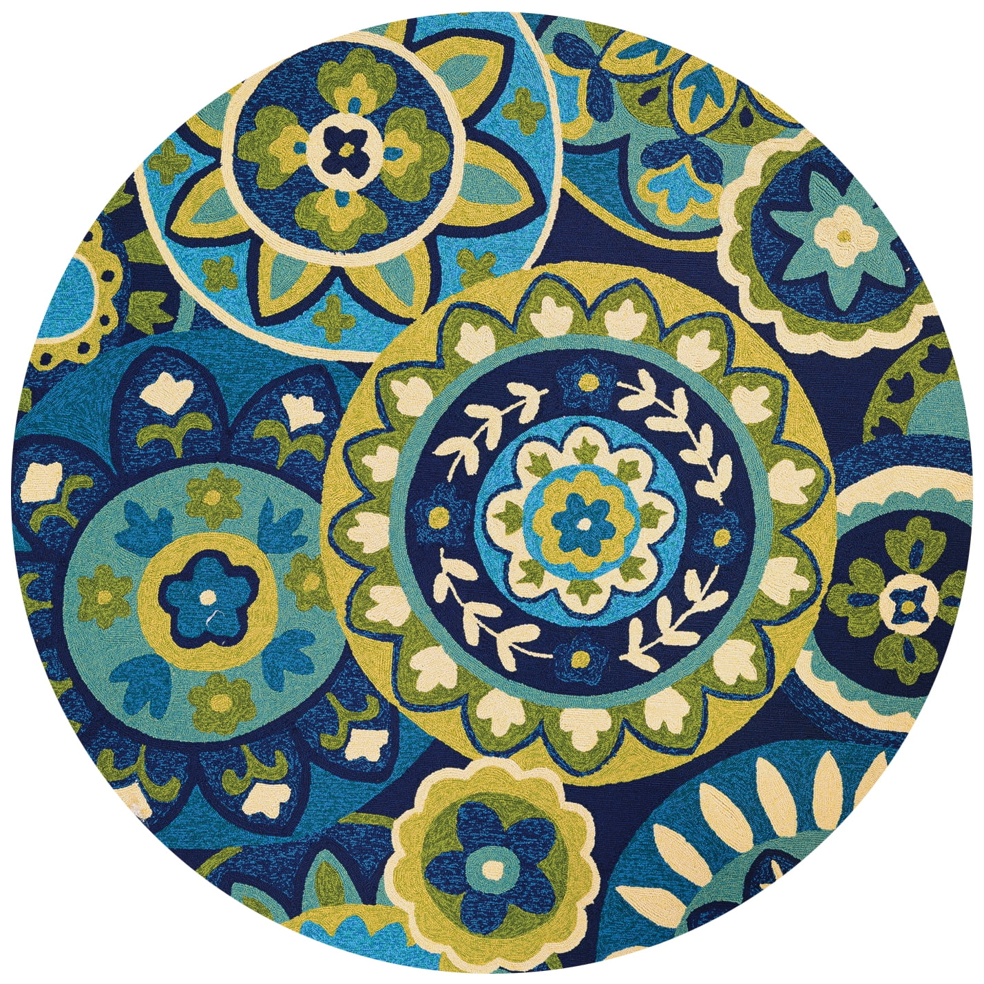 Couristan Covington Rip Tide Ocean-Green Indoor / Outdoor Area Rug, 7 ...