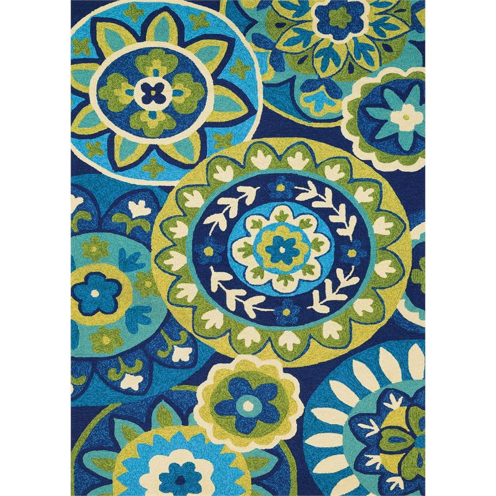 Couristan Covington Rip Tide Ocean-Green Indoor / Outdoor Area Rug, 8 ...