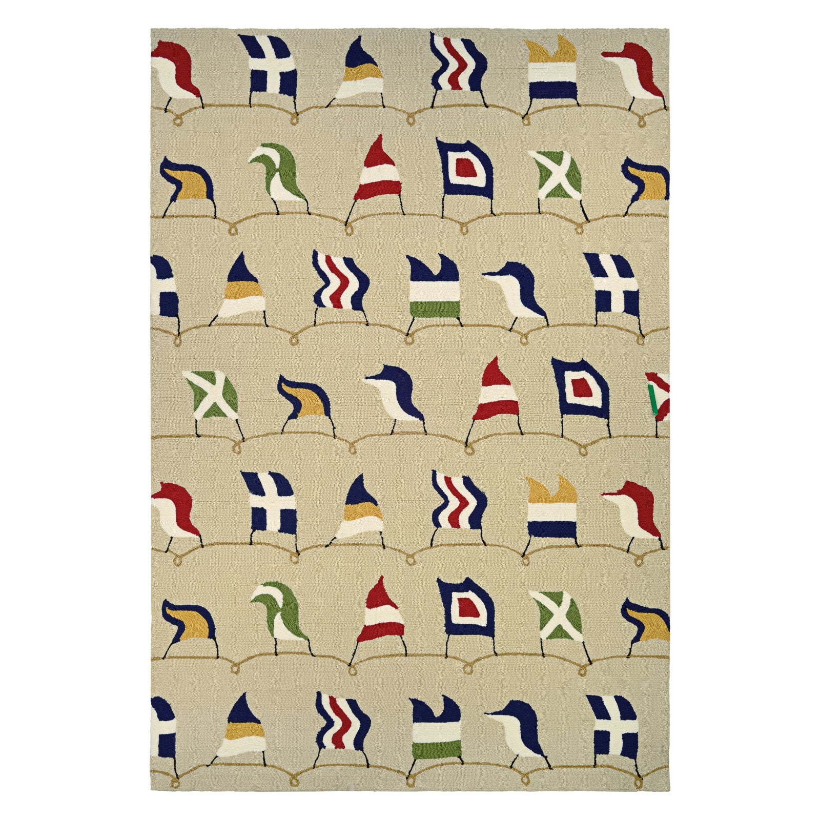 Couristan Outdoor Escape Nautical Flags Indoor/Outdoor Area Rug, 5'6" x ...