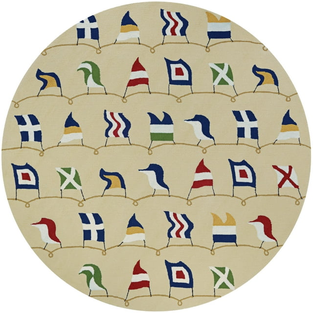 Couristan Outdoor Escape Nautical Flags Indoor/Outdoor Area Rug, 7'10 ...