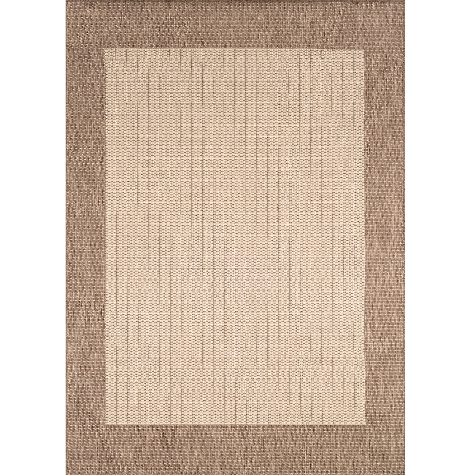 Couristan Recife Checkered Field Indoor / Outdoor Area Rug, Natural ...