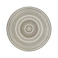 Couristan 8.5' Striped Indoor Outdoor Round Area Throw Rug - Taupe ...
