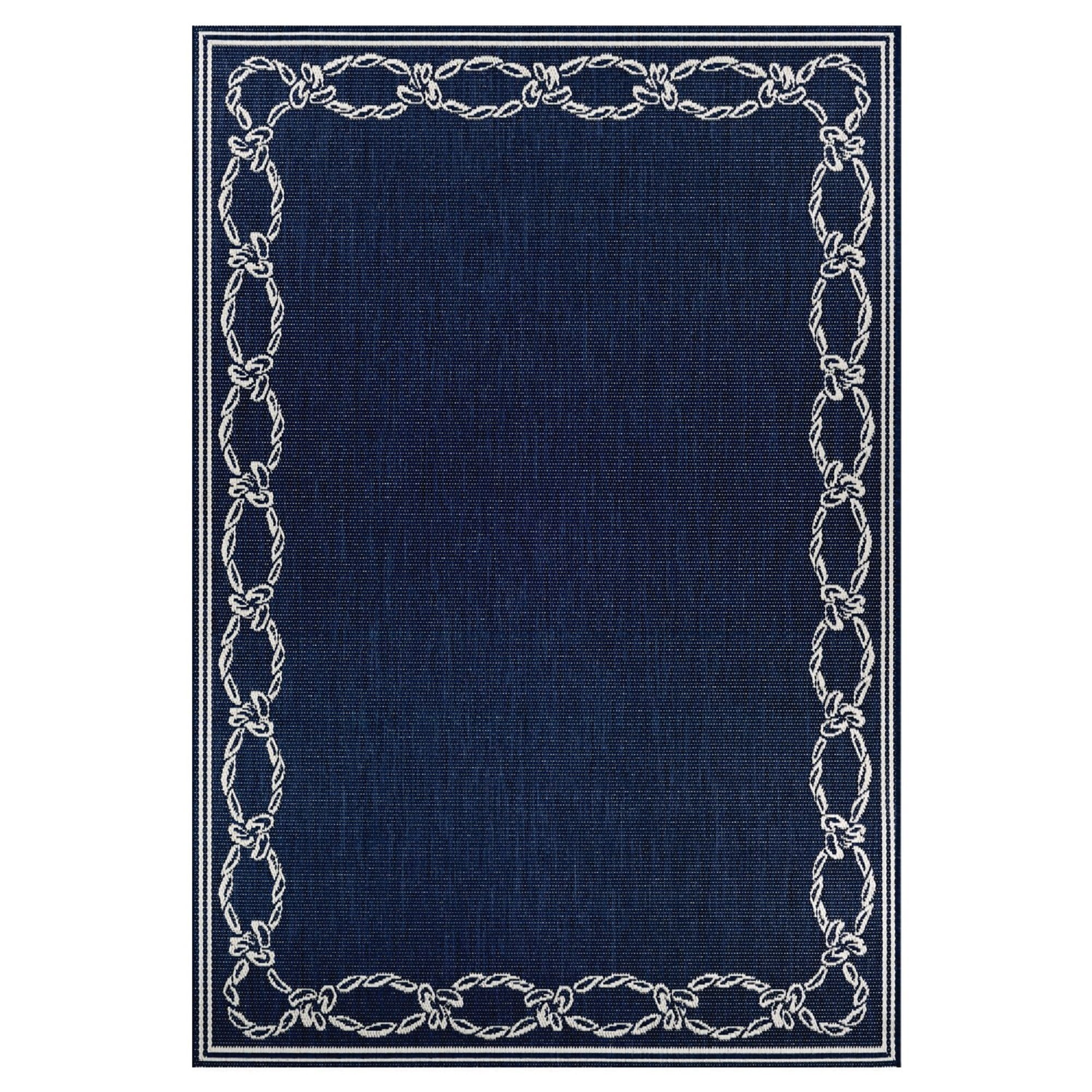 Couristan Recife Rope Knot Area Rug, 8'6" x 13', Ivory-Indigo - Walmart.com