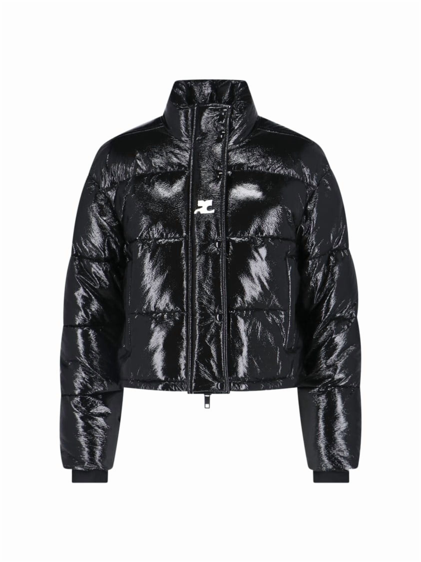 Courrèges Crop Vinyl Puffer Jacket – Black (Women's) - Walmart.com