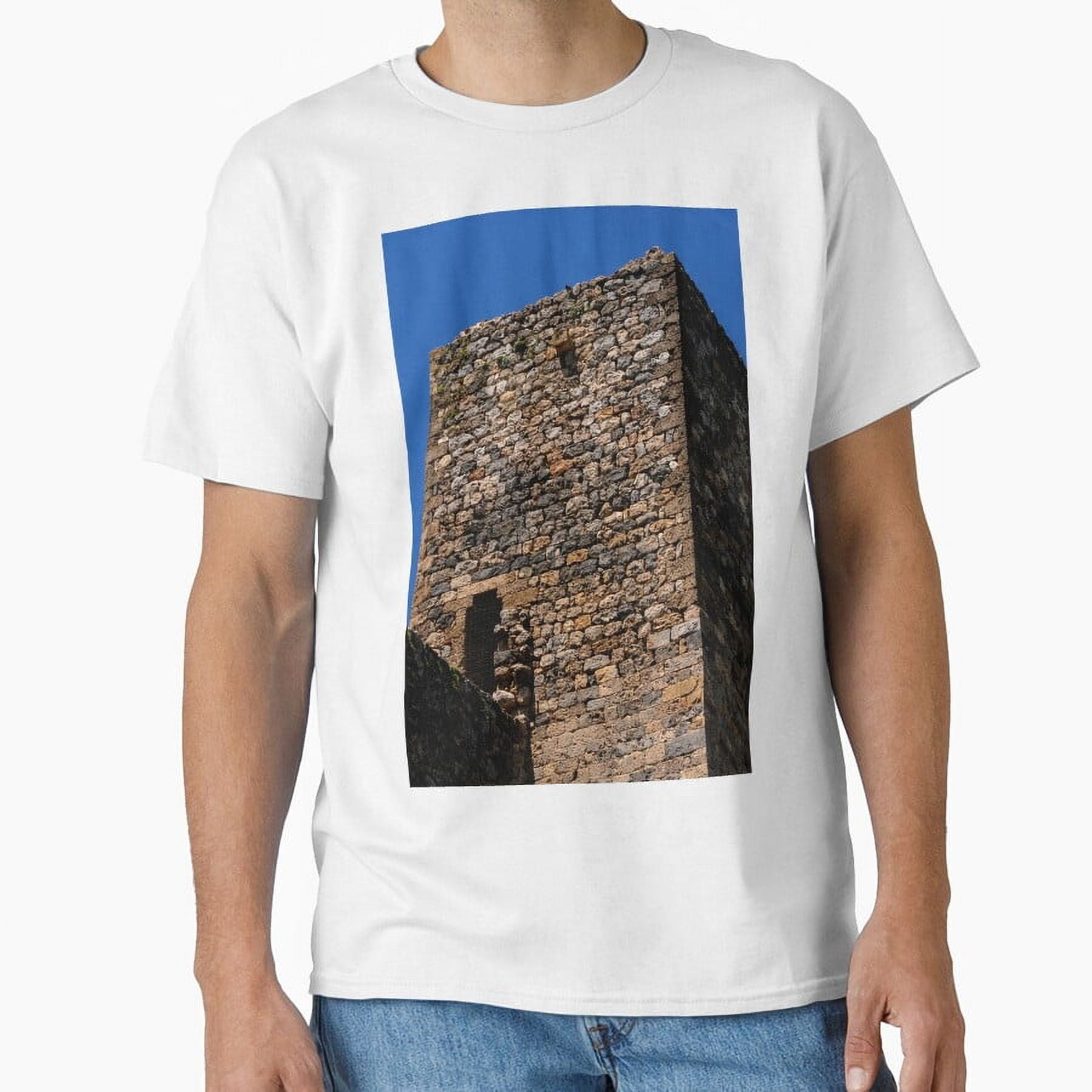 Coursed Rubble Of Medieval Watchtower Under Tuscan Skies Classic T ...