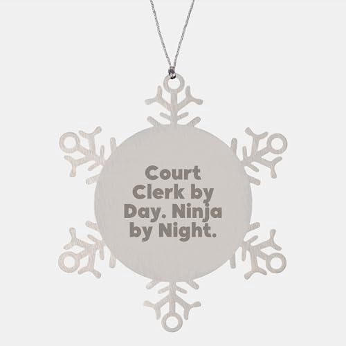 Court Clerk Snowflake Ornament Gifts from Friends, Courthouse ...